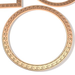 3d model frame oval