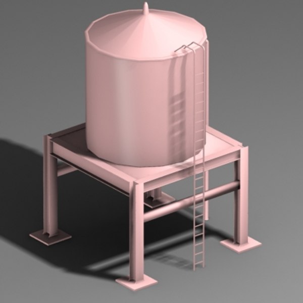 water tower 3d xsi