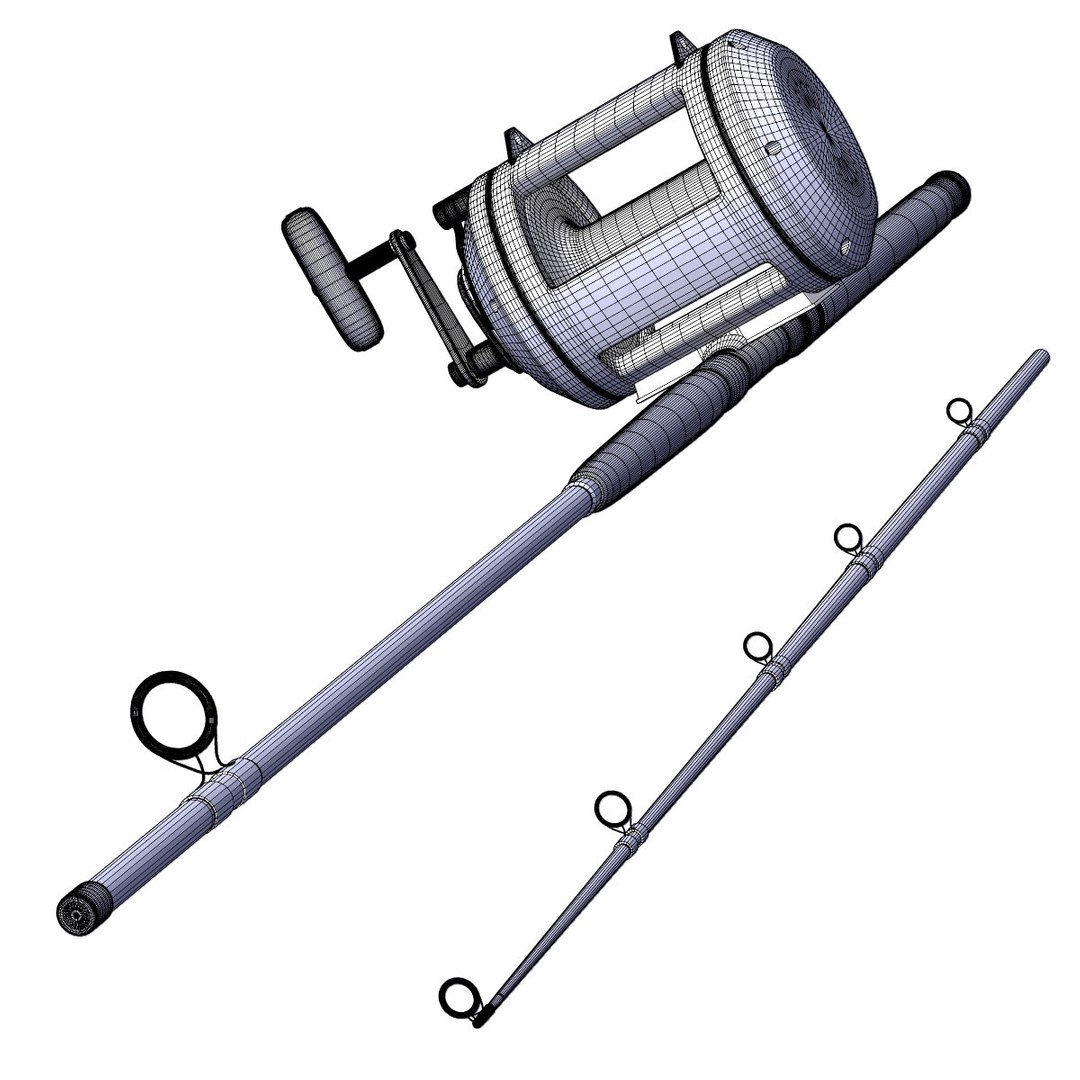 3d Big Fishing Rod Reel