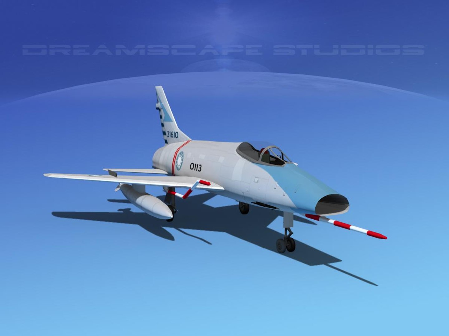Super Sabre North American 3d Model