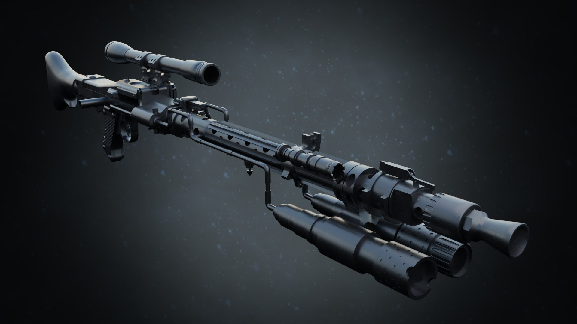 Dlt 19x Blaster Weapon 3D Model - TurboSquid 1339330