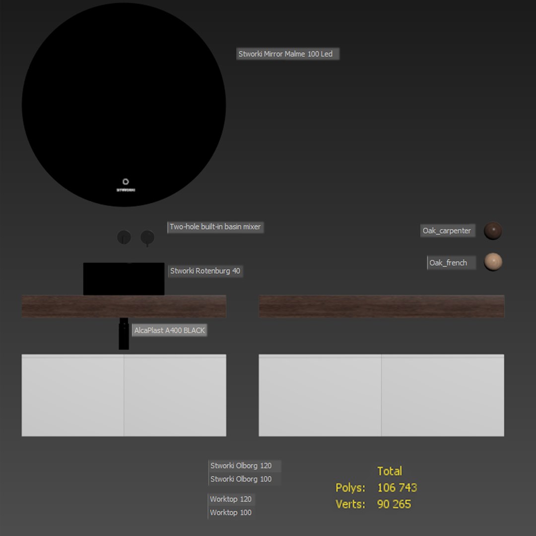 Stworki Olborg 100-120 And Mirror Malme 3D - TurboSquid 2189591