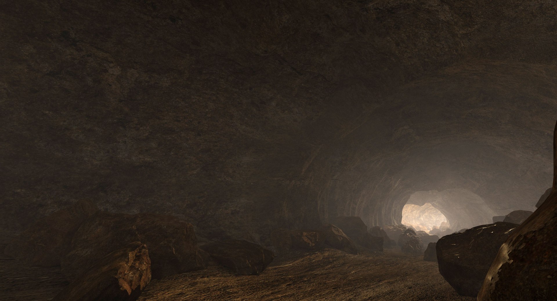 3D Cave Tunnel Rocks Model - TurboSquid 1283098