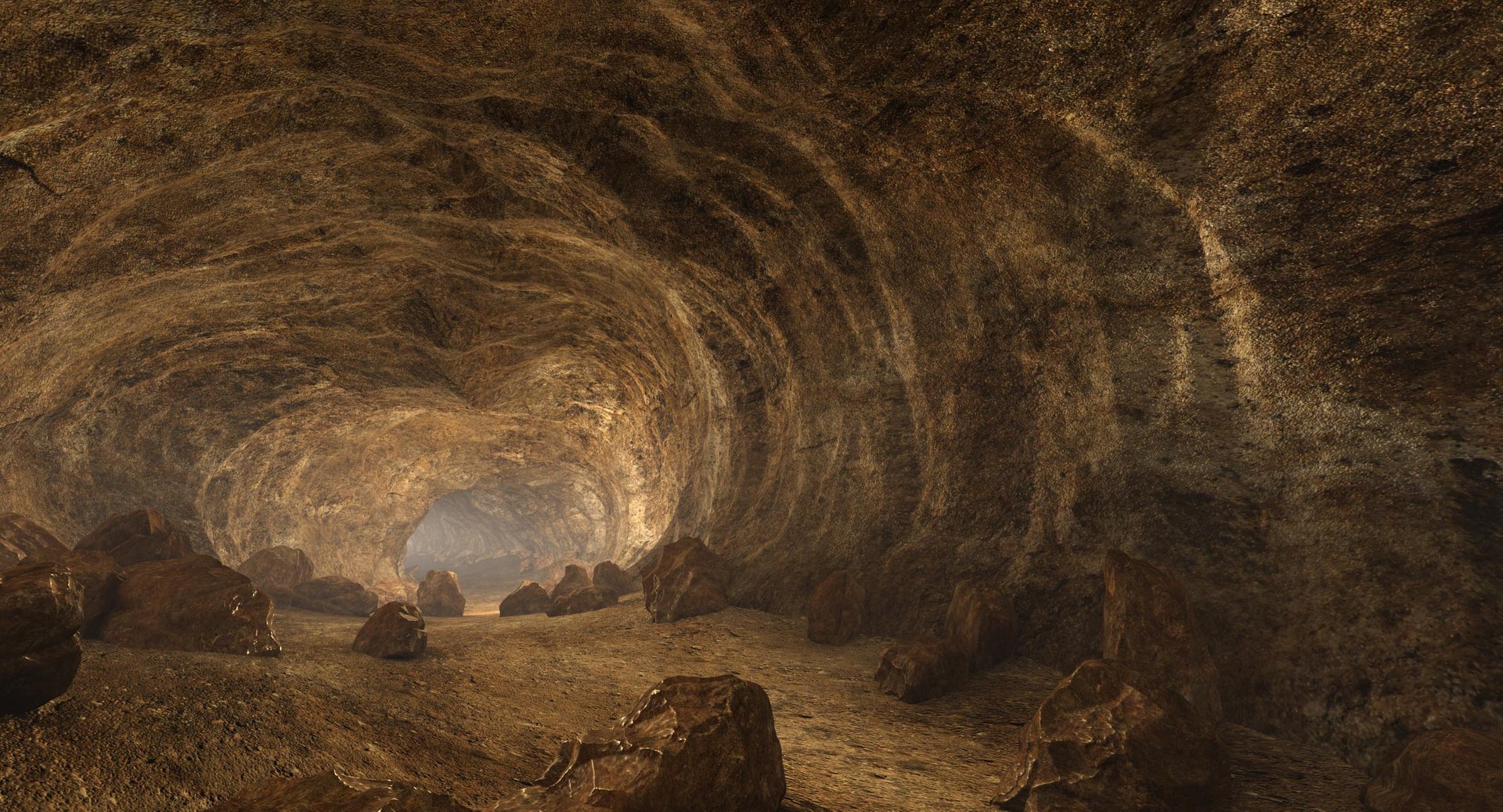 3D Cave Tunnel Rocks Model - TurboSquid 1283098