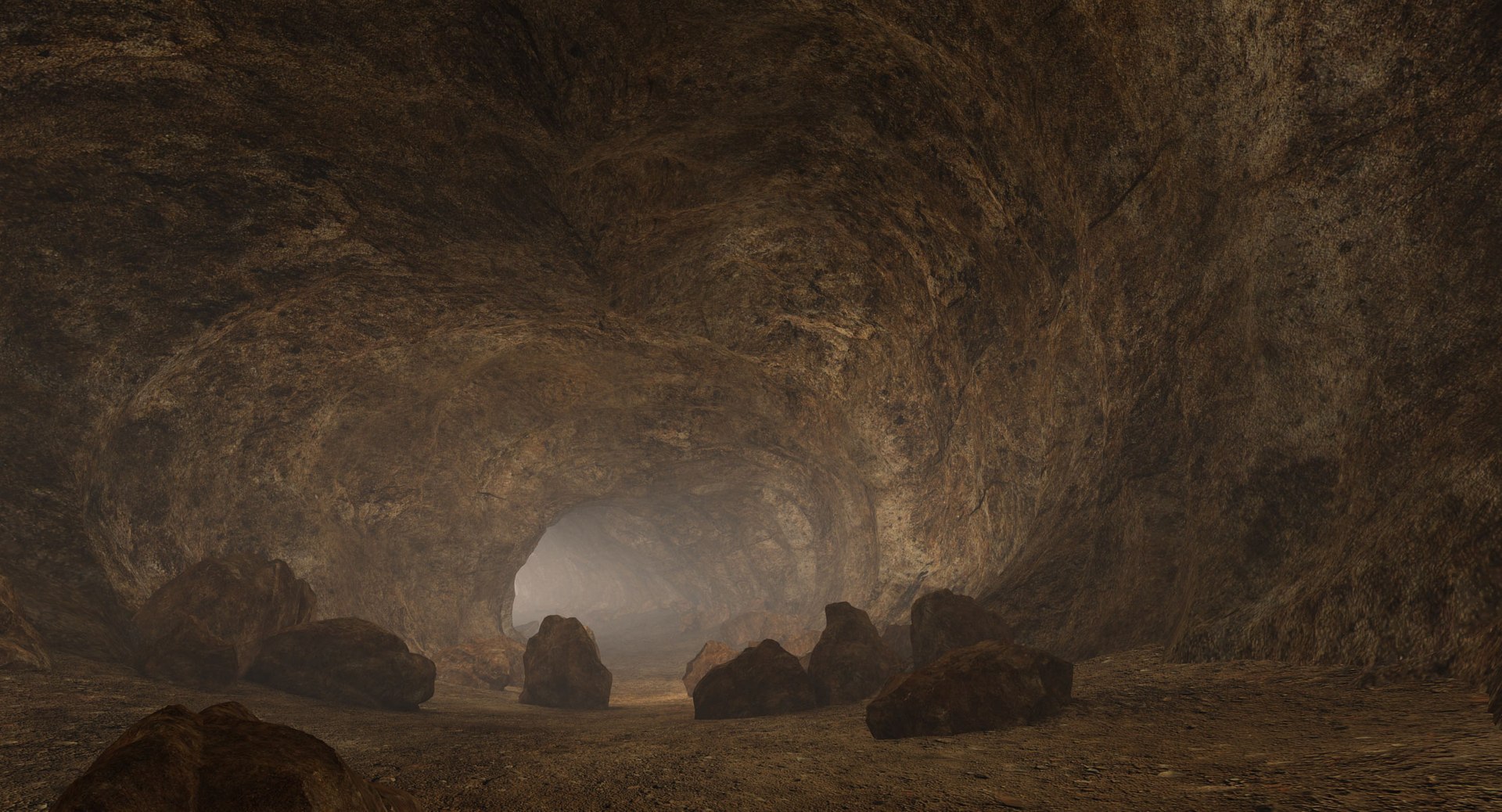 3D Cave Tunnel Rocks Model - TurboSquid 1283098
