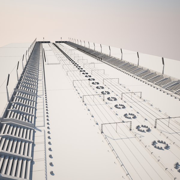landscape city town street 3d model