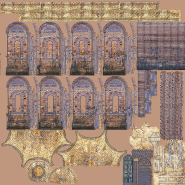 3d gate fortress fort model