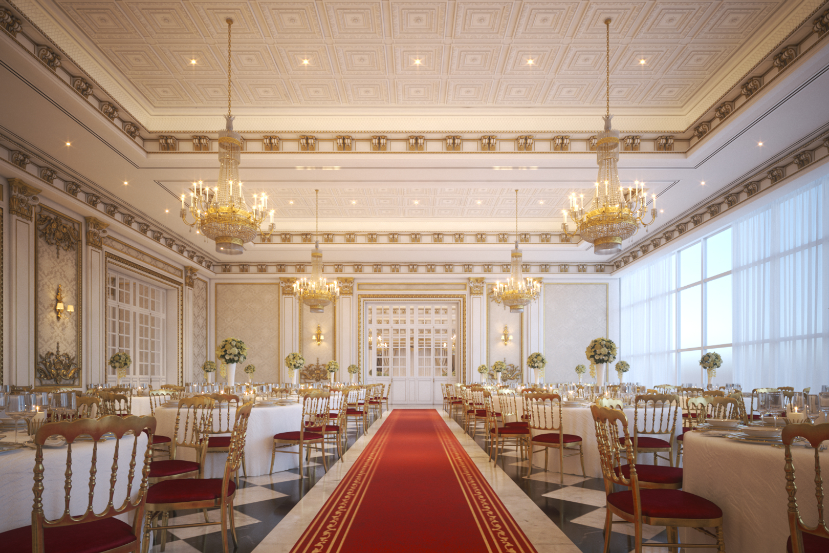 Classical Scene Luxury Wedding 3D Model - TurboSquid 1347246