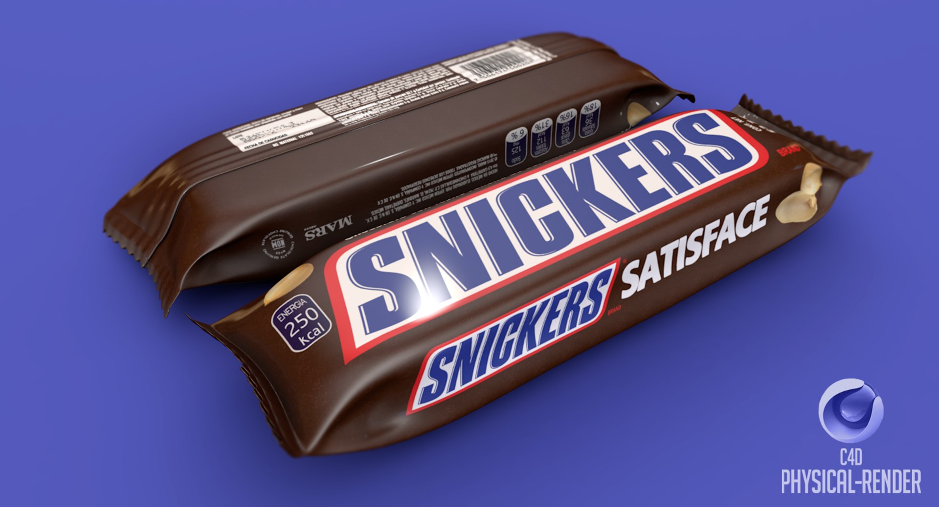Snickers chocolate bar packing model - TurboSquid 1354009