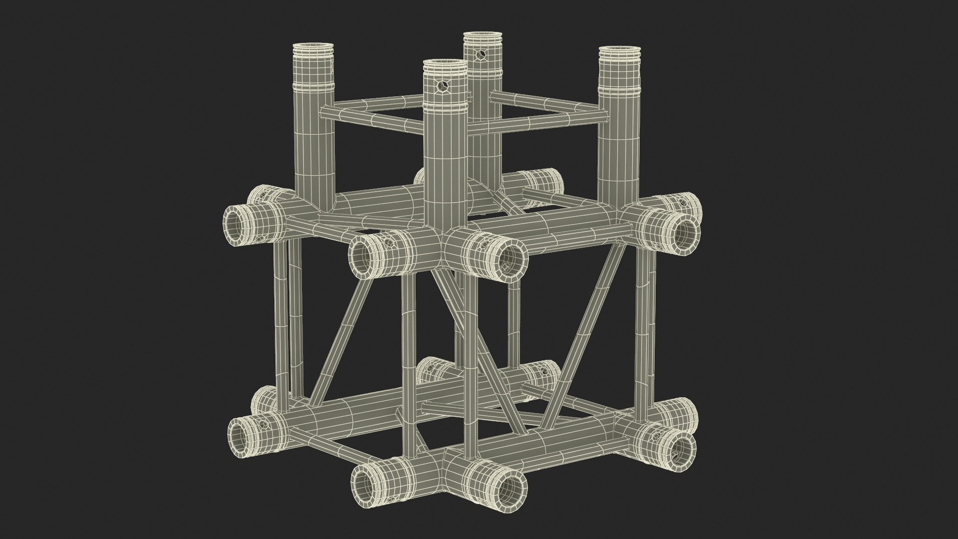 Square Truss Modular Cross 3D Model - TurboSquid 2267058