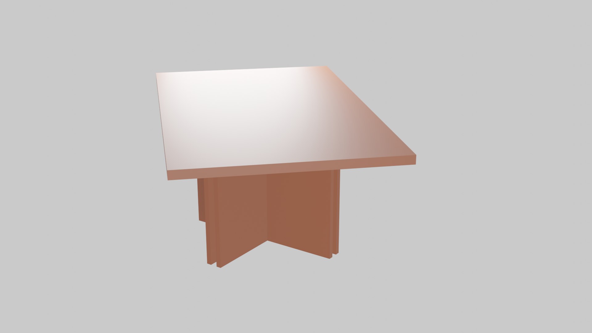 3D Rectangle Table With Crossed Legs - TurboSquid 1755920