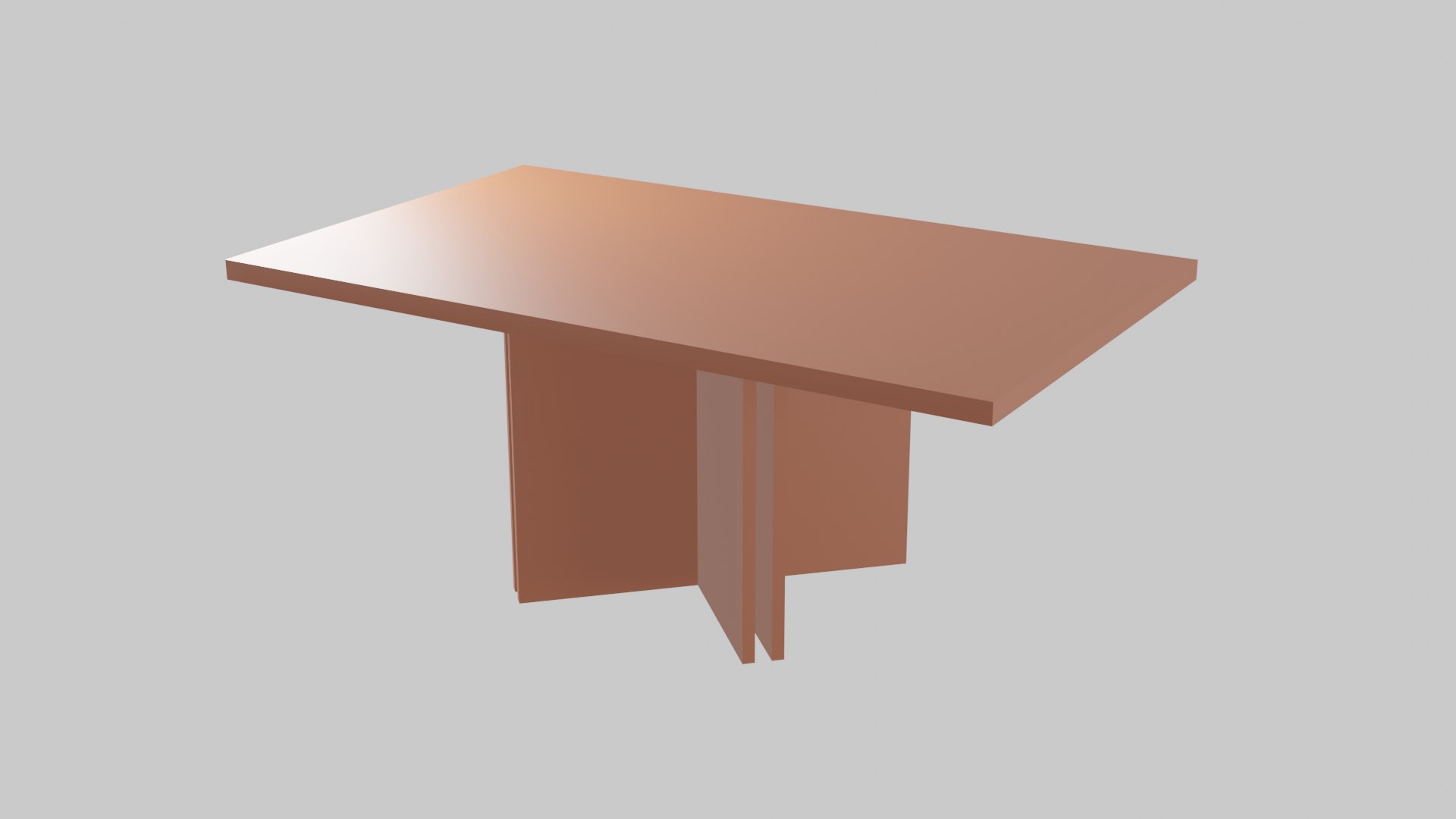 3D Rectangle Table With Crossed Legs - TurboSquid 1755920