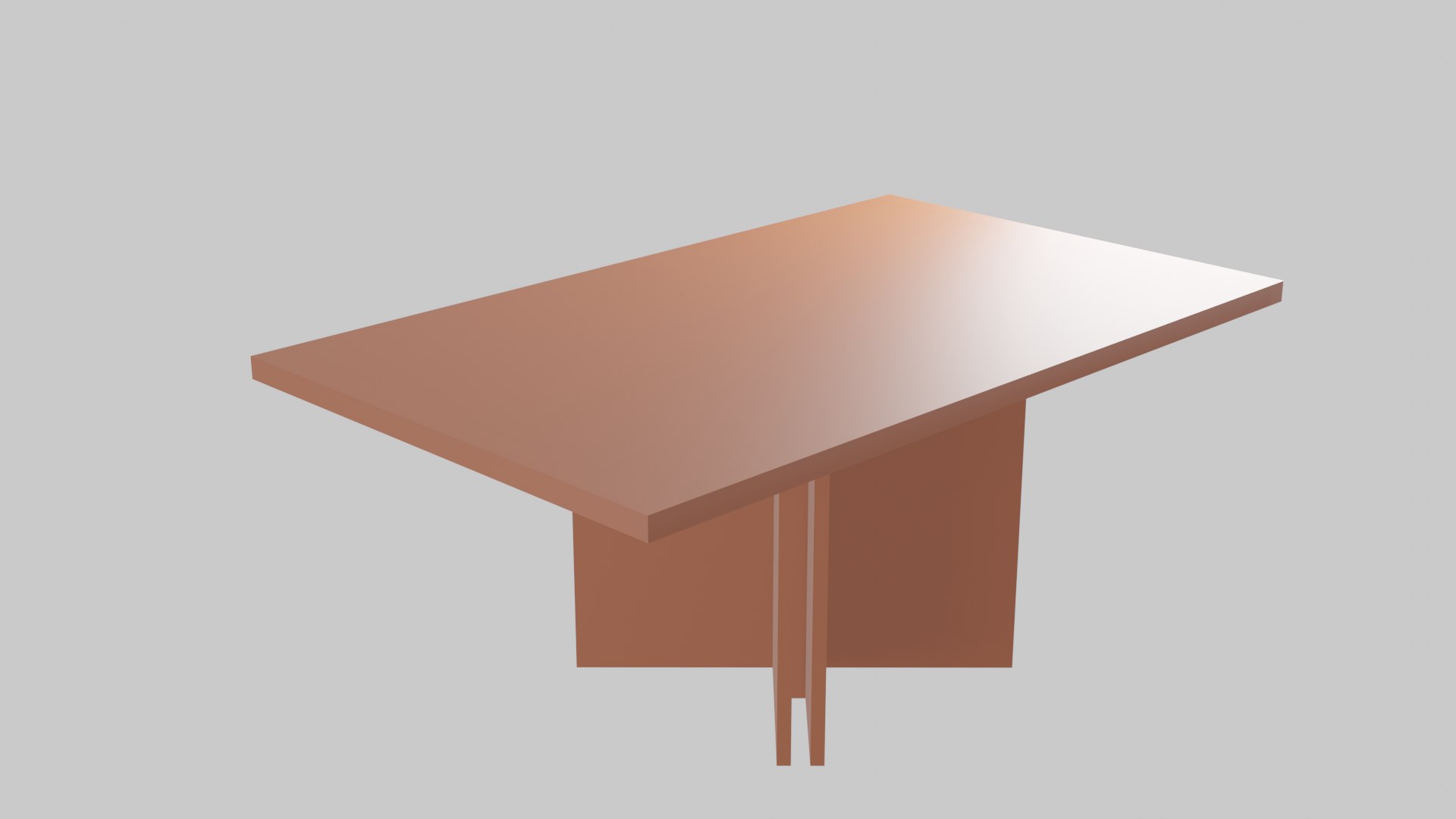 3D Rectangle Table With Crossed Legs - TurboSquid 1755920