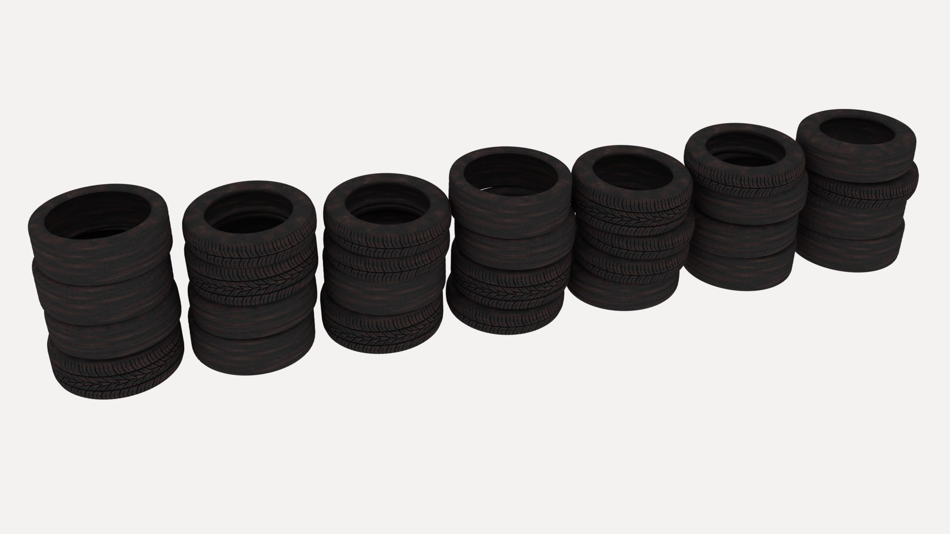 Stacked Tires 1 3D Model - TurboSquid 1949374