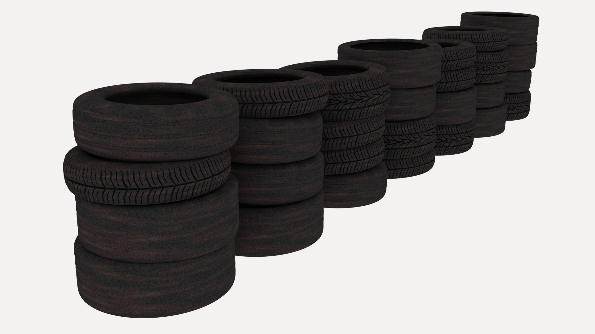 Stacked tires 1 3D model - TurboSquid 1949374