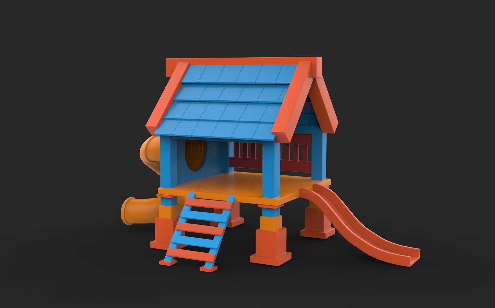 3D Playground Slides 3D Model - TurboSquid 2341020