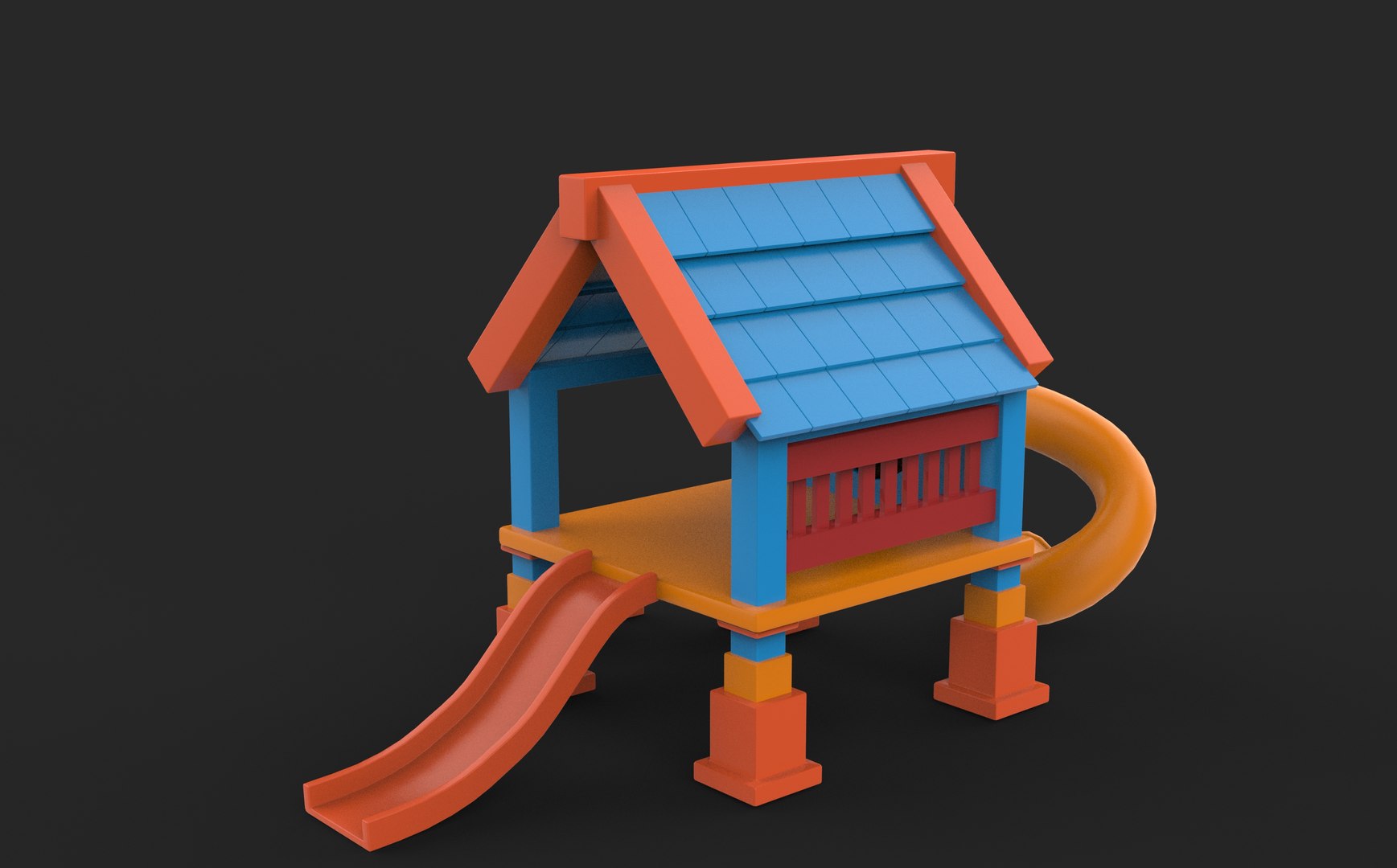 3D Playground Slides 3D Model - TurboSquid 2341020