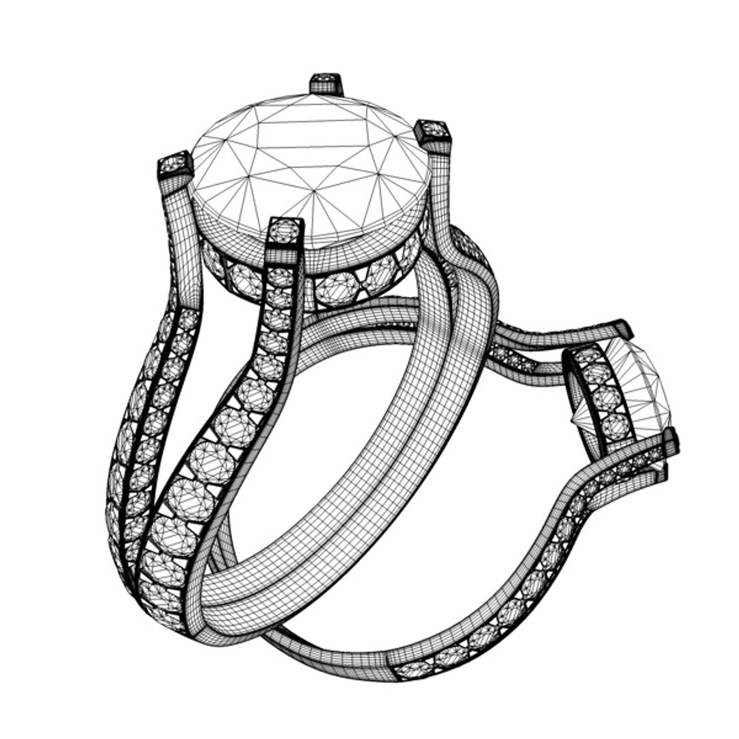 3d Diamond Ring