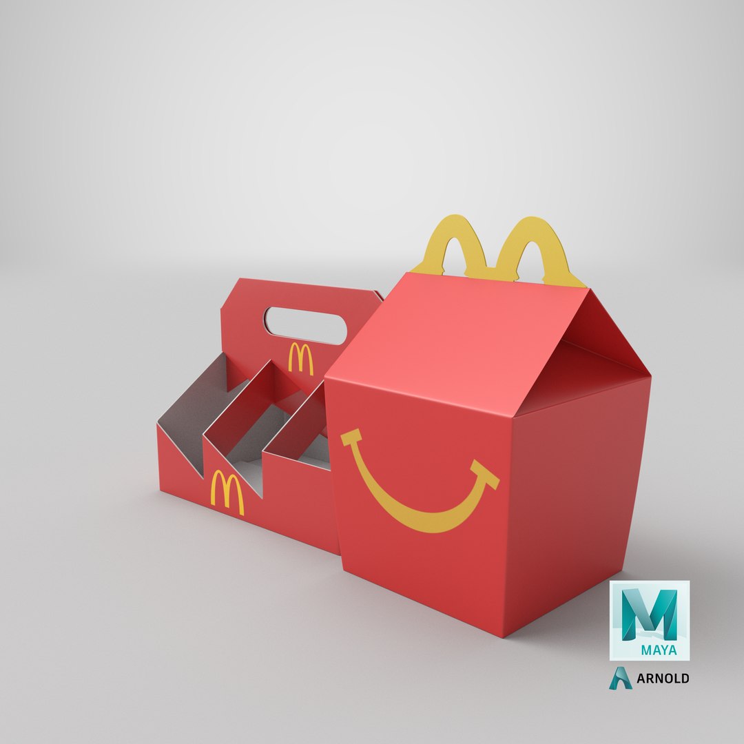 3D Two Detailed McDonalds Containers model - TurboSquid 2041694