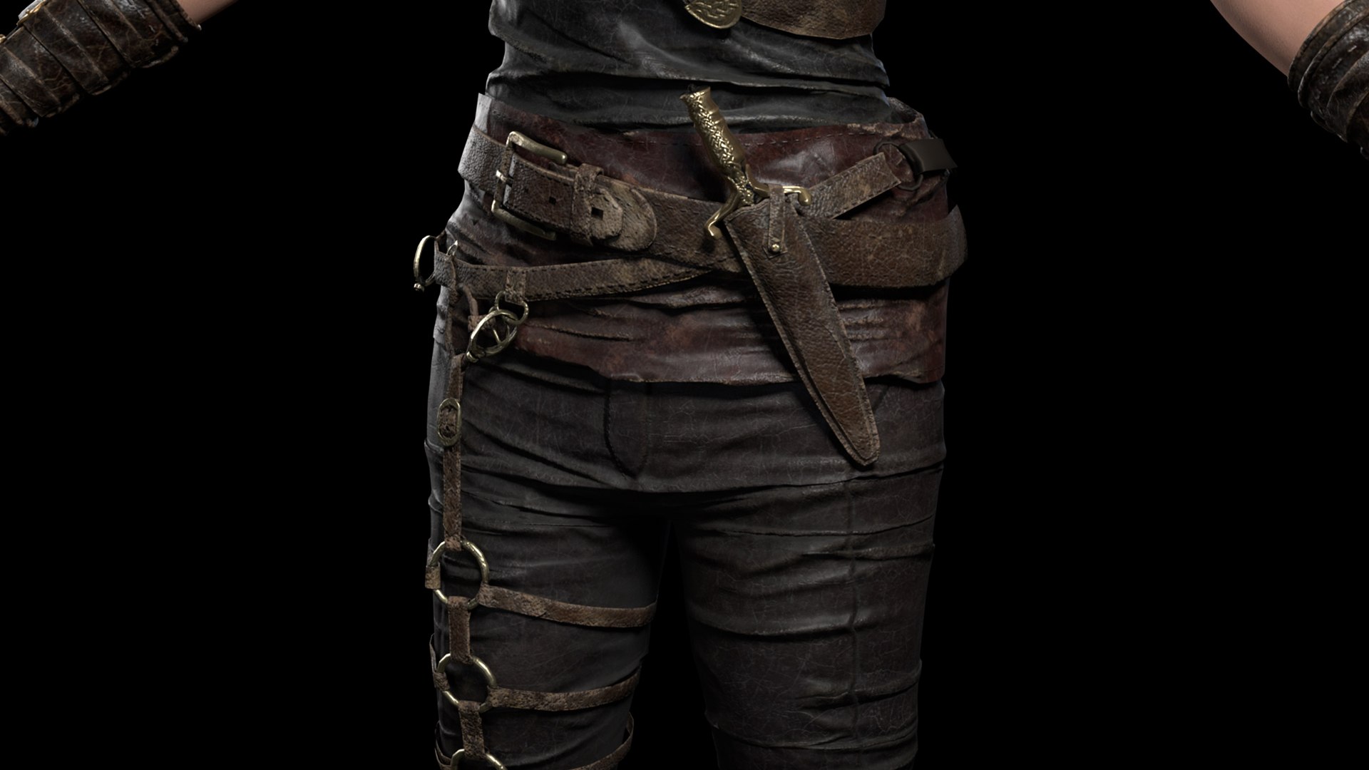 3D LeatherArmor Male 3d Rigged Model - TurboSquid 2152062