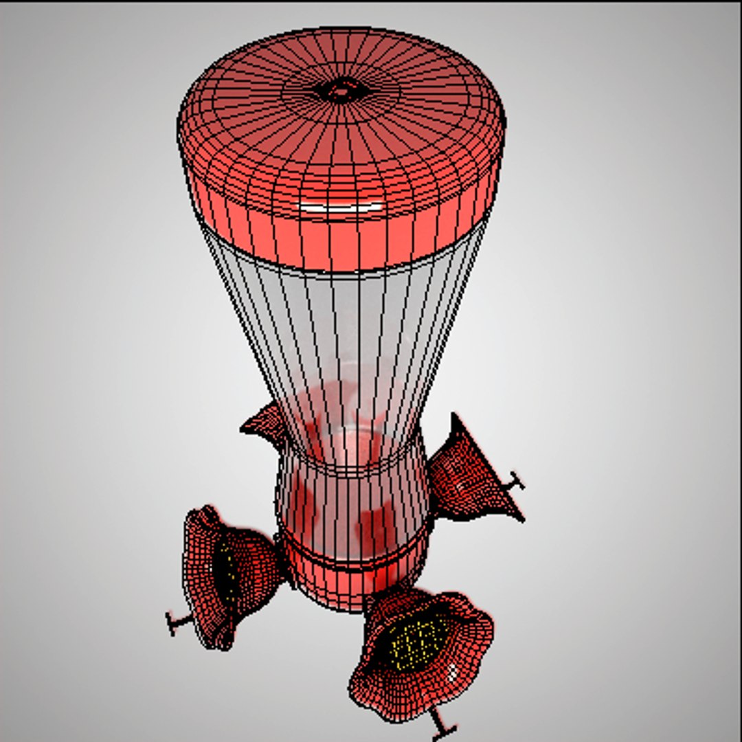 Hummingbird Feeder 3d Model