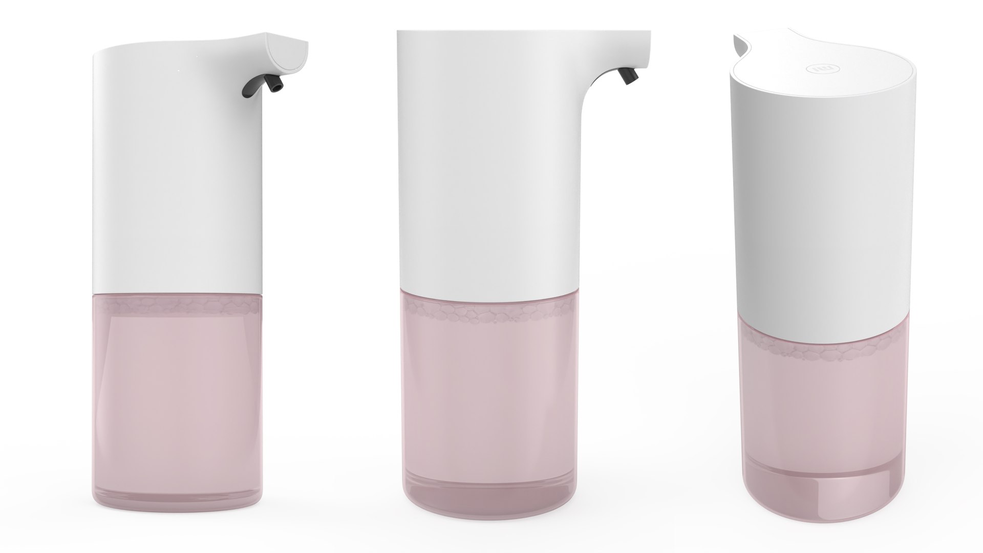 Automatic Foam Soap Dispenser Xiaomi Mijia With Pink Refill 3D Model ...