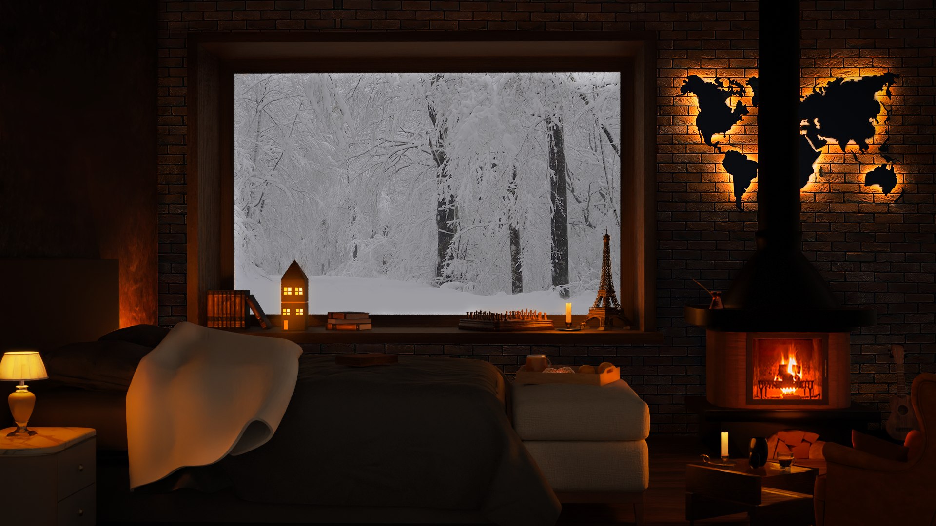 3D Cozy Bedroom Model - TurboSquid 1977701