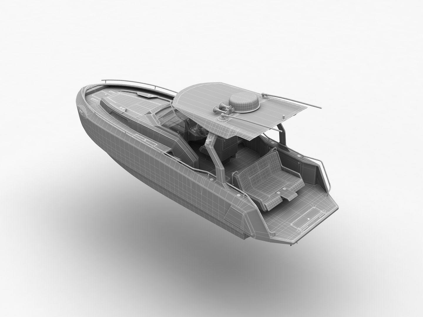 3D Model Aluminum Powerboat 26 - TurboSquid 2295069
