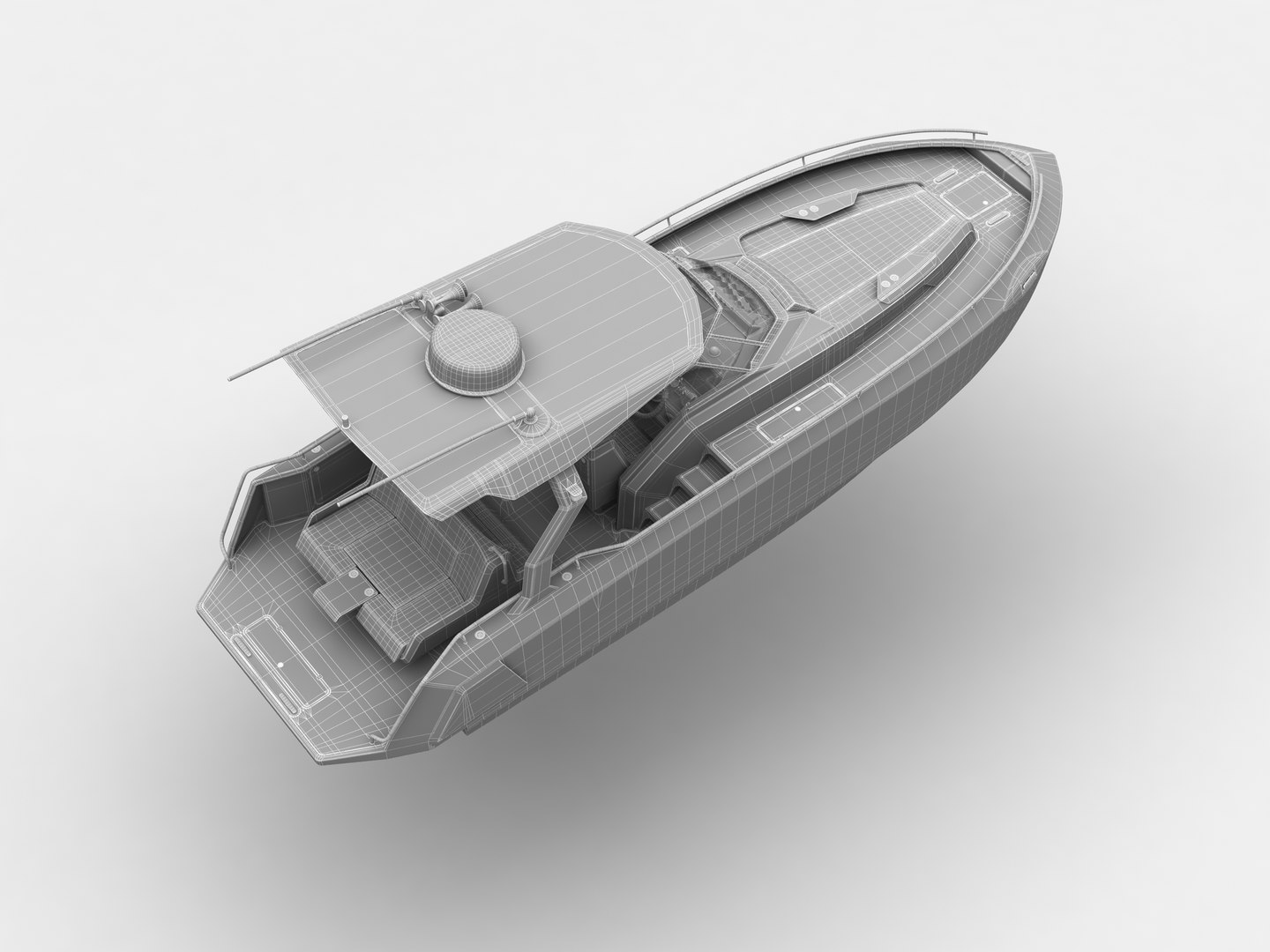 3D Model Aluminum Powerboat 26 - TurboSquid 2295069