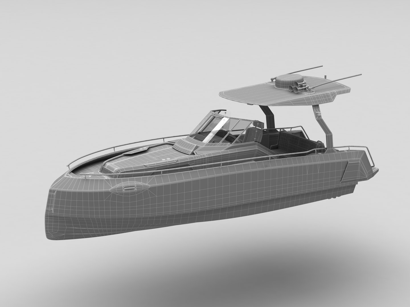 3D Model Aluminum Powerboat 26 - TurboSquid 2295069