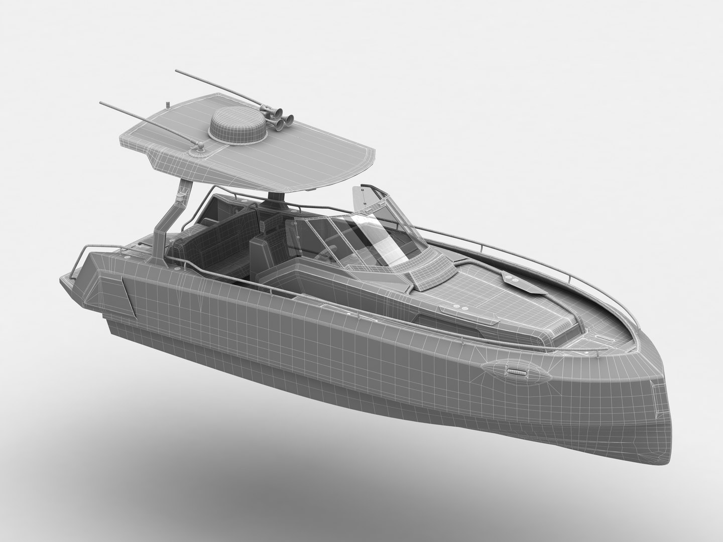 3D Model Aluminum Powerboat 26 - TurboSquid 2295069
