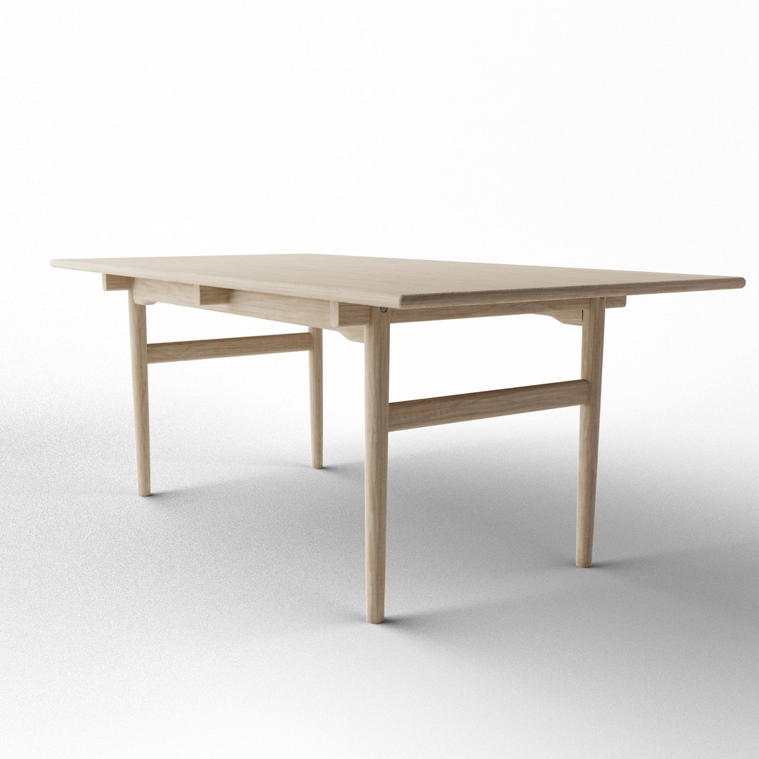 CH327 Table Wishbone Chair Model - TurboSquid 1770682