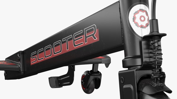 3D PowerWing Scooter Black Red model - TurboSquid 1723005