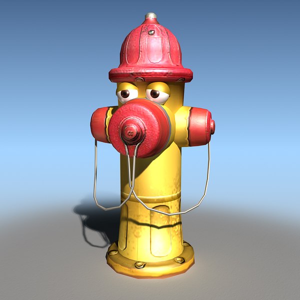 cartoon hydrant toon 3d model