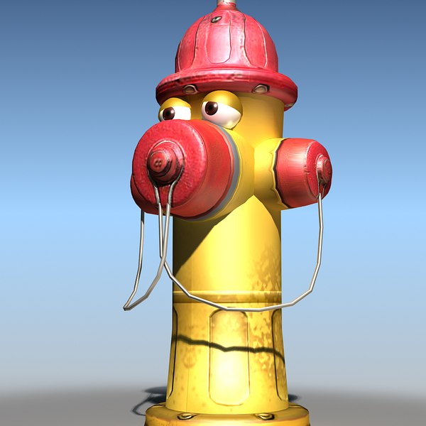 cartoon hydrant toon 3d model