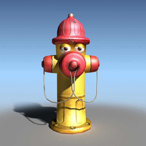 cartoon hydrant toon 3d model