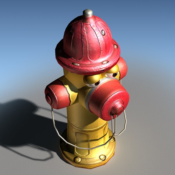 cartoon hydrant toon 3d model