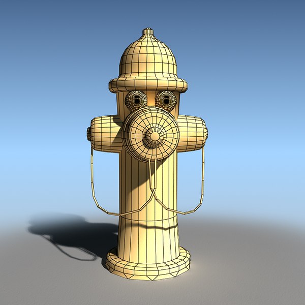 cartoon hydrant toon 3d model
