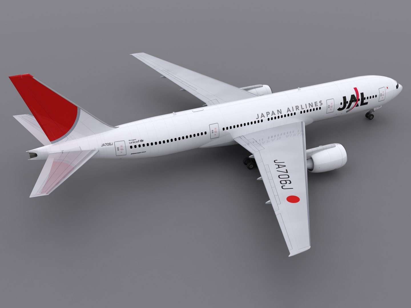 3d Aircraft Jal Model