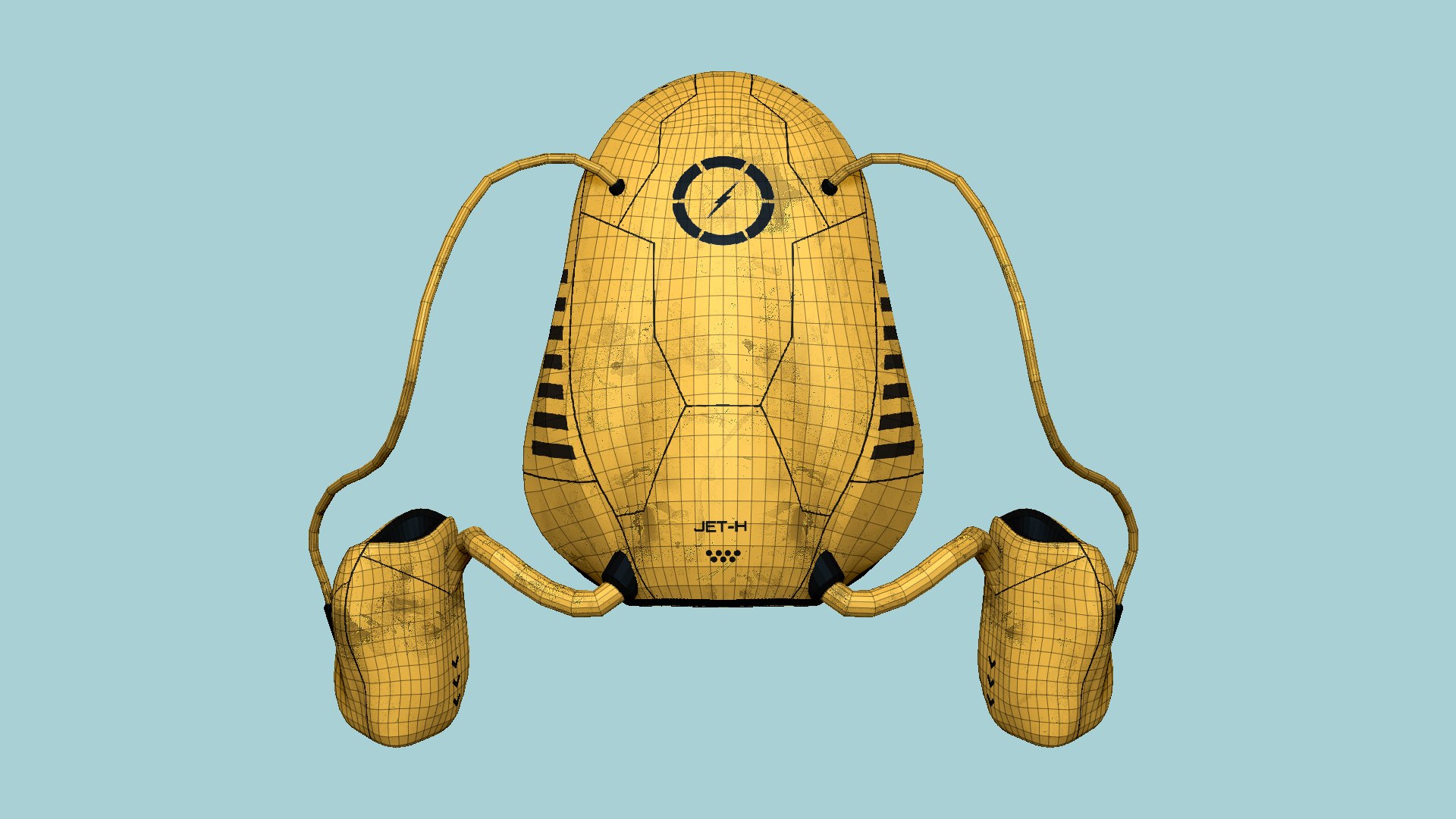 3D Jetpack H05 Yellow Black - SciFi Character Design Model - TurboSquid 1967483