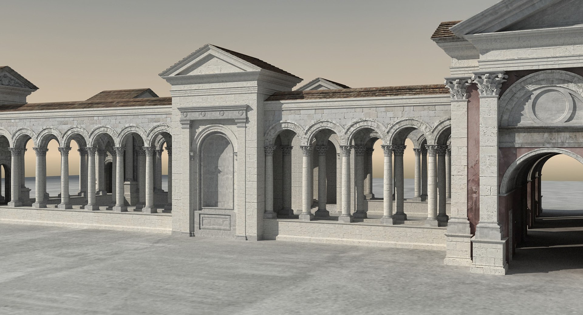 3D ancient roman town - TurboSquid 1342534