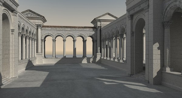 3D ancient roman town - TurboSquid 1342534