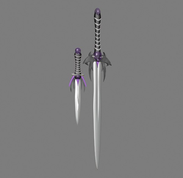 sword dagger 3d x