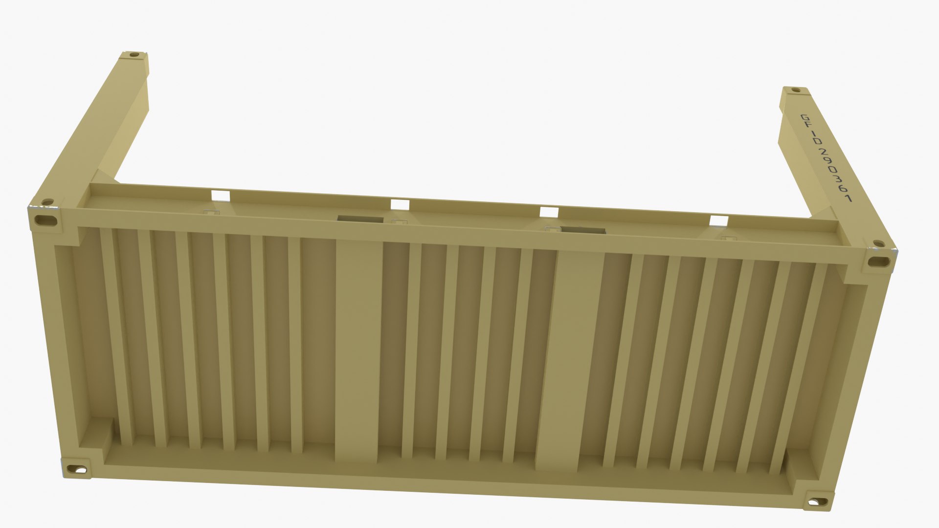 Shipping Container 20ft Flat Rack Model - TurboSquid 2008389