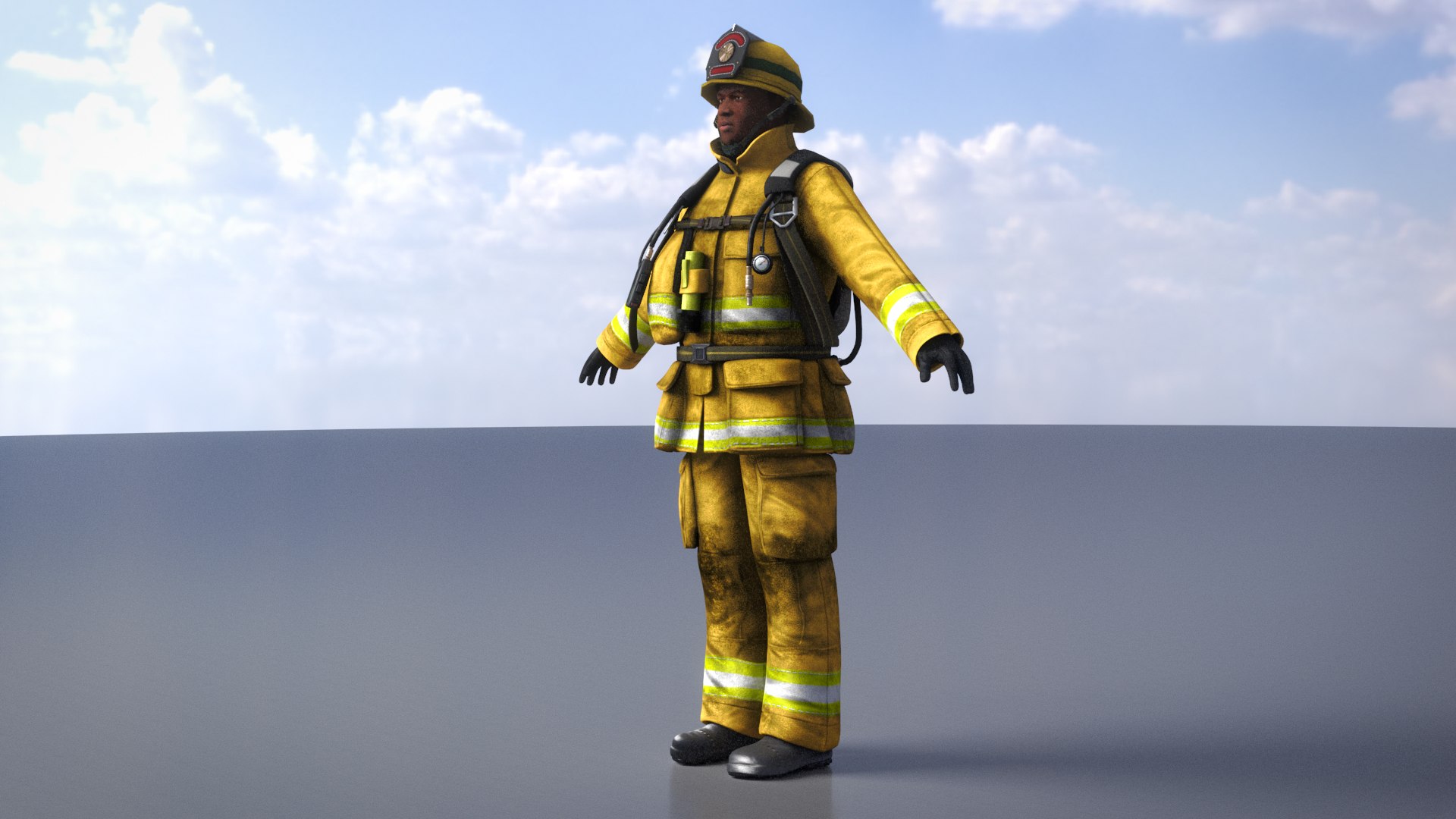 3D Model Firefighter - TurboSquid 2253427
