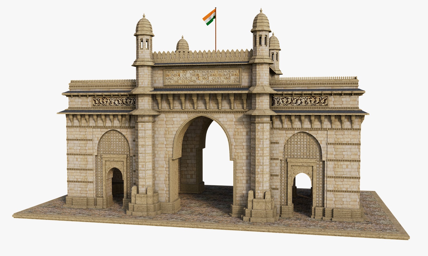 Mumbai The Gateway Of India Environment Model - TurboSquid 2337000
