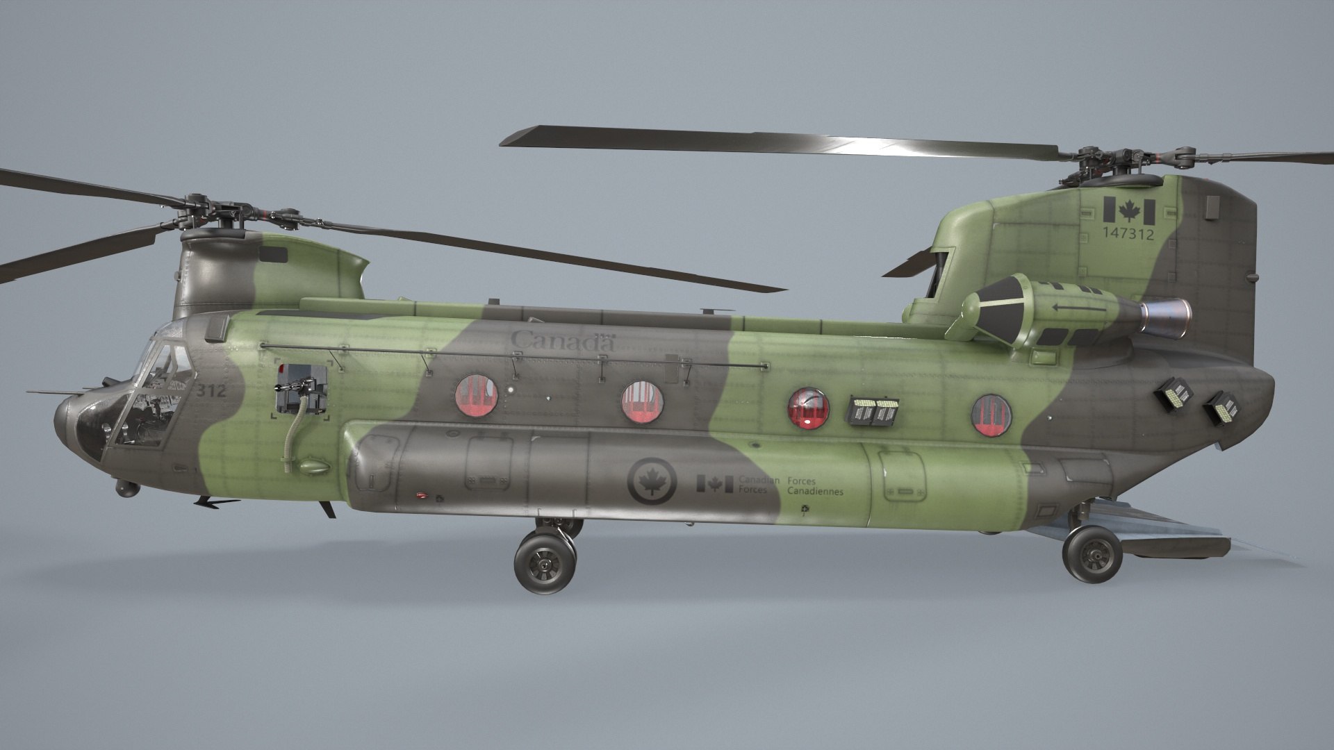CH-47 Chinook RCAF Static model - TurboSquid 2170245