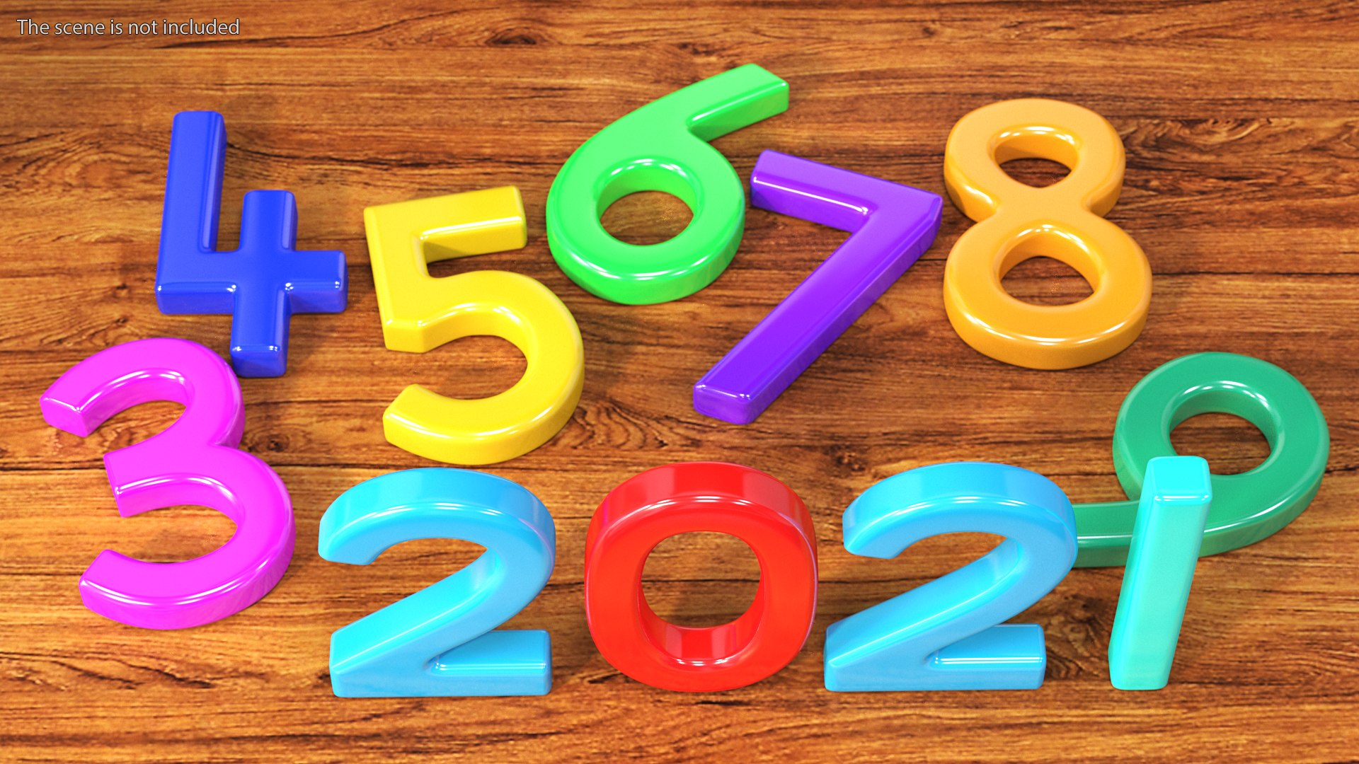 Plastic Numbers Set Model - TurboSquid 1789513