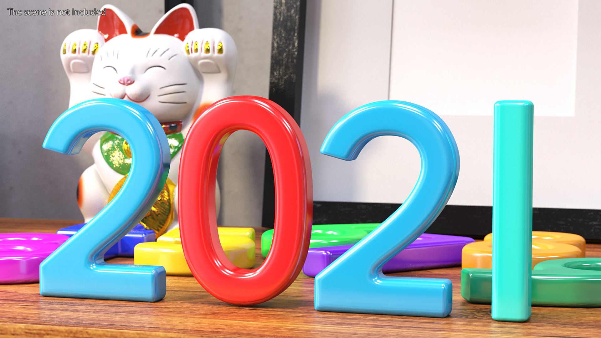 Plastic Numbers Set Model - TurboSquid 1789513