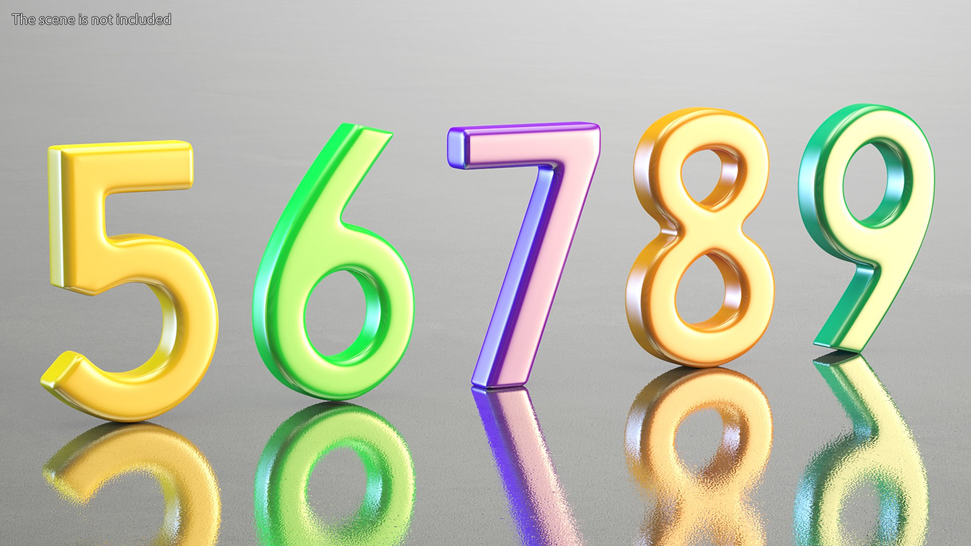 Plastic Numbers Set Model - TurboSquid 1789513